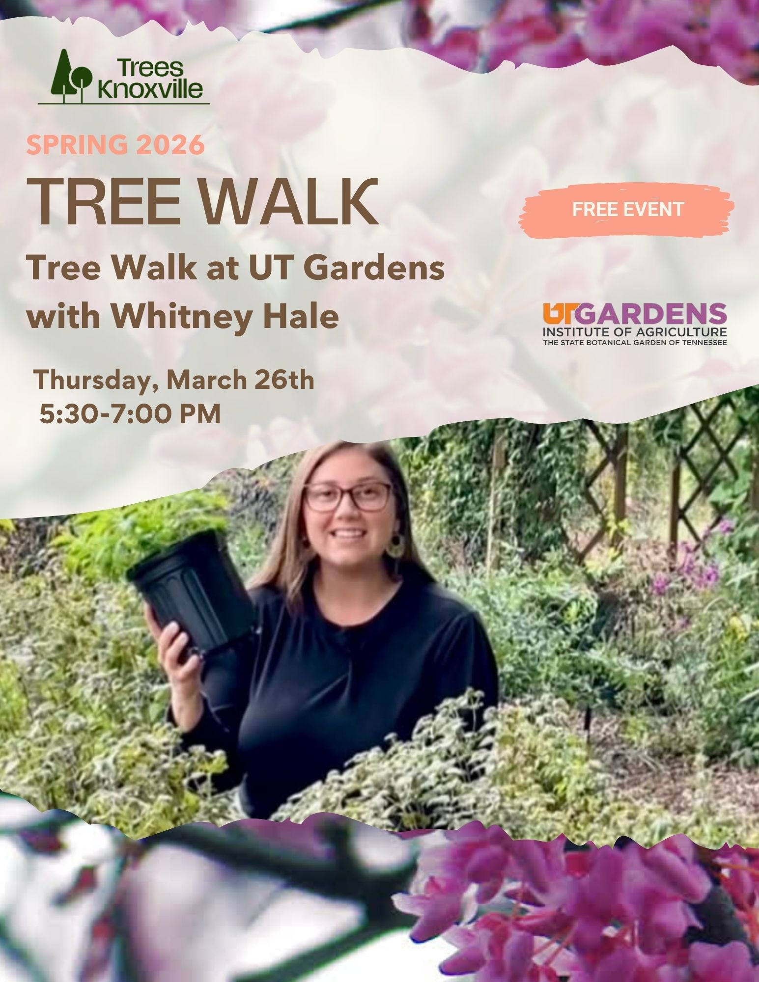 Tree Walk at UT Gardens with Whitney Hale - Trees Knoxville